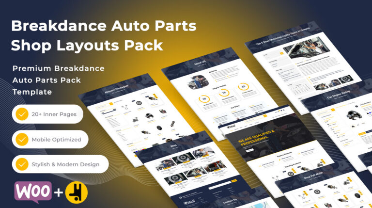 Breakdance Auto Parts Shop Layouts Pack