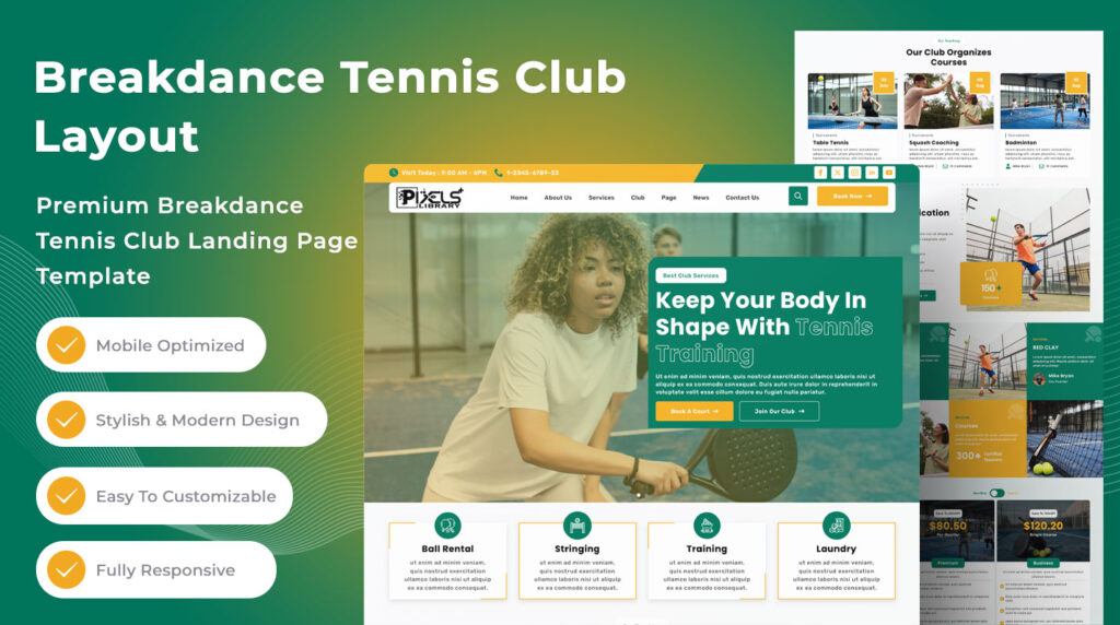 Breakdance Tennis Club Layout