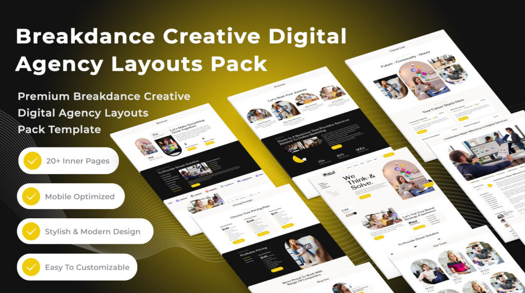 Breakdance Creative Digital Agency Layouts Pack