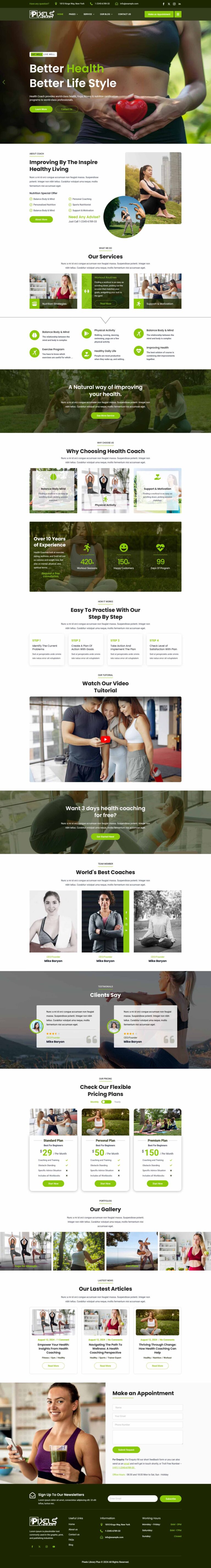 Breakdance Womens Health Coach Layouts Pack