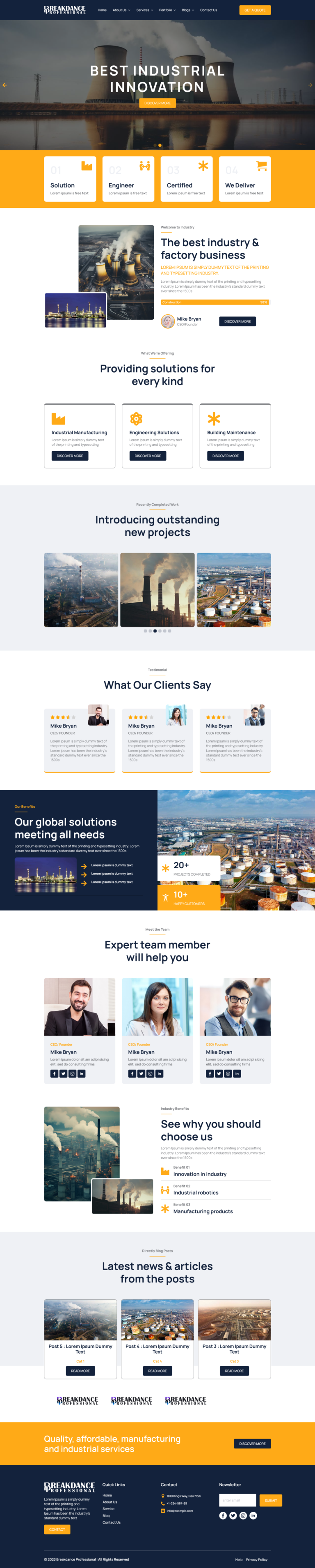 Breakdance Industrial Layout