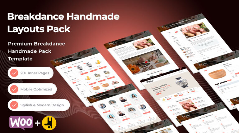 Breakdance Handmade Shop Layouts Pack